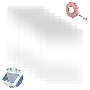 Esamploe 8 Pcs Abrasive Blasting Cabinet Lens Cover,23 x 11 Inch Protective Film for Sandblast Cabinet Inner Lens,Replaceable Sandblasted Lens Protection Film with Double Sided Adhesive Rolls