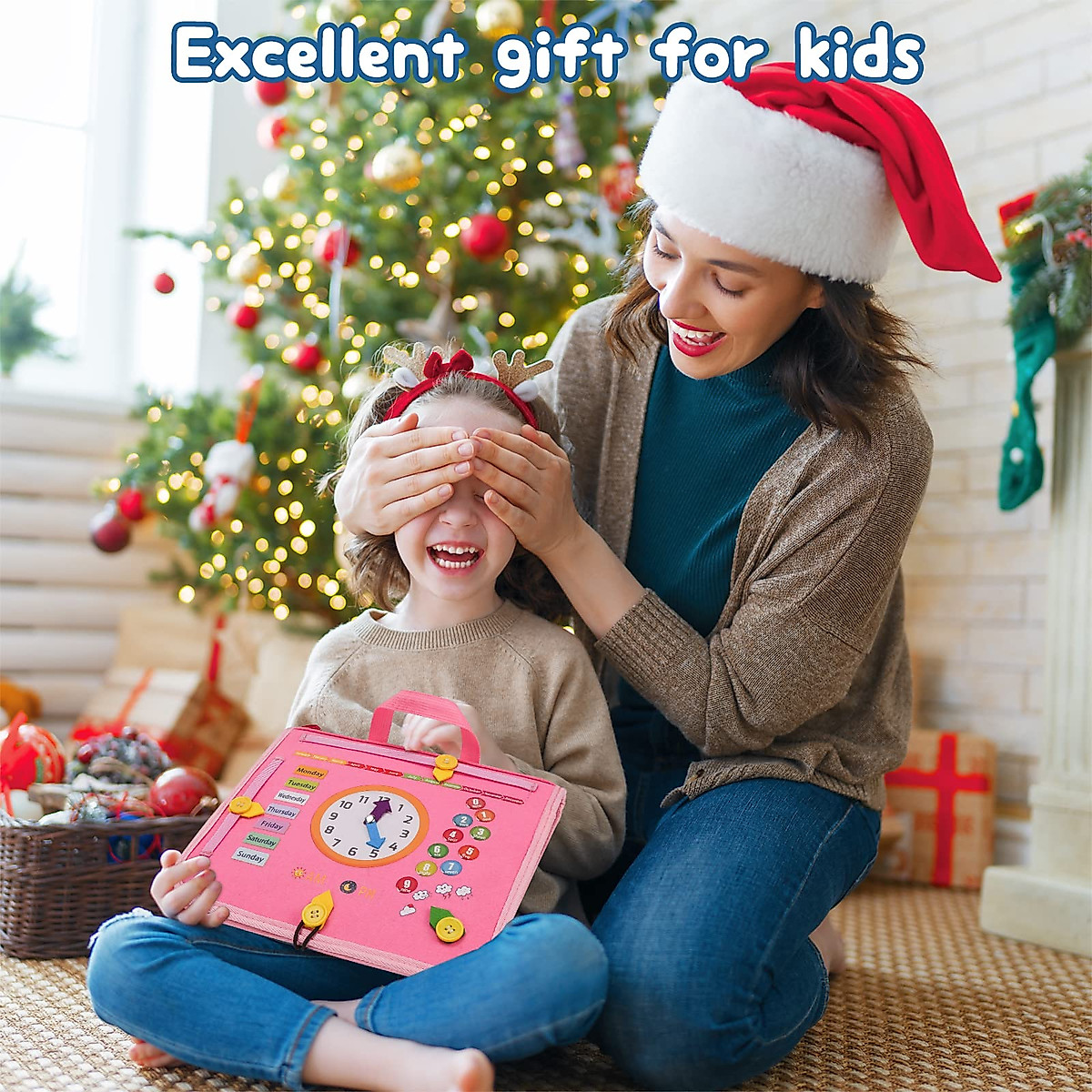 SUGELI Busy Board for Toddlers, 25 in 1 Montessori Toys Activity Board Sensory Toys for 1 2 3 4 5 6 Year Old Girls