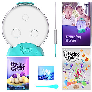HydroPets Live Sea Pets Habitat Kit, Light Up Tank - Science Experiments Kits - Educational STEM Kids Toys for Boys & Girls Age 6, 7, 8, 9, 10-12+ Year Old Toy Gifts - Hatch & Grow Aquatic HDROPT