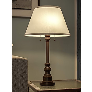 Kenroy Home 30437BRZ Spyglass Table Lamp with Bronze Finish, Classic Style, 30.5" Height, 17" Width, 17" Depth
