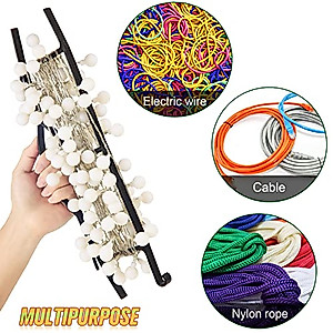 YOUNGJOY All Purpose Christmas Christmas Lights Storage Holder Holiday Lights Holder Light Cord Wind Up Xmas Bead Garland Organizer Cord Hose Wind Up Bulk(16 Inch Black Style A, 5 Pcs)