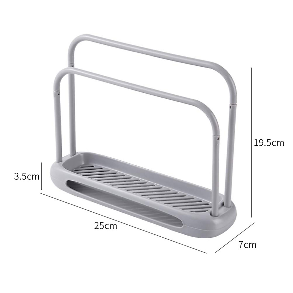 Towel Racks, Detachable Towel Storage Rack Towel Dish Towel Sponge Quick Dryer Double Rod Cloth Holder Towel Rack for Kitchen Bathroom/Grey/Taille 1