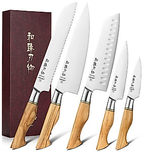 HEZHEN Sweden Sandvik stainless steel knife set Chef Santoku bread vacuum heat treatment 14C28N hand forged kitchen knives cooking tools