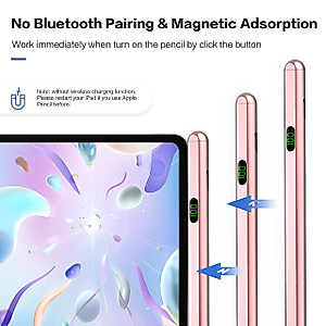 Stylus Pencil for iPad Pro 2024 13/12.9/11 inch M4, with 0.5h Fast Charge Palm Rejection for iPad Air 11/13 M2 6th/5th/4th/3rd, iPad 10th/9th/8th/7th/6th, iPad Mini 6th/5th