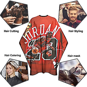 Barber Capes for Men Hair Cutting Salon Cape with Snaps Waterproof Professional Large Barber Hairdresser Gown Stylist Cape- 63”× 56”(Dribbling Pattern)