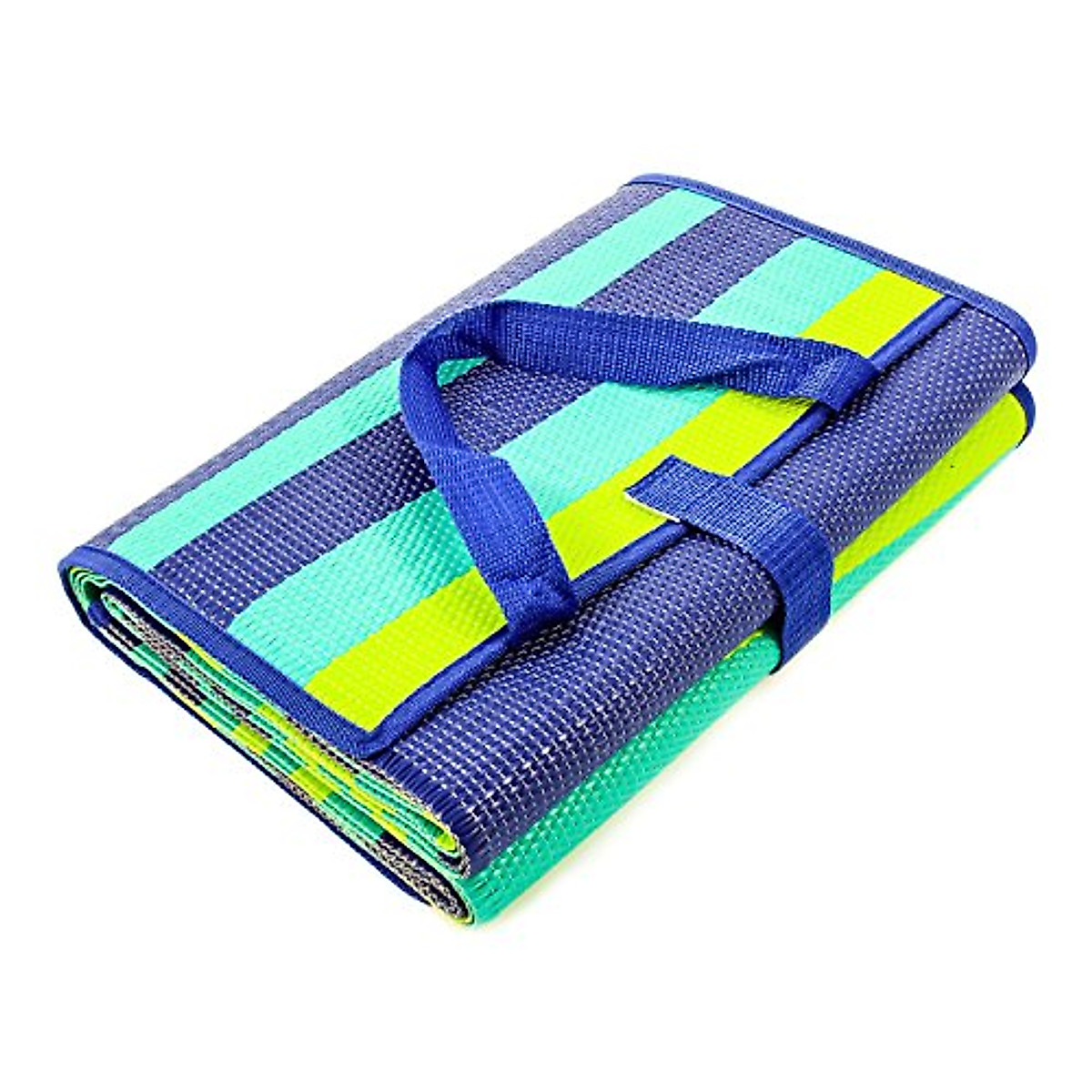 Camco Handy Mat with Strap, Perfect for Picnics, Beaches, RV and Outings, Weather-Proof and Weather Resistant (Green/Turquoise - 60" x 78") (42806)