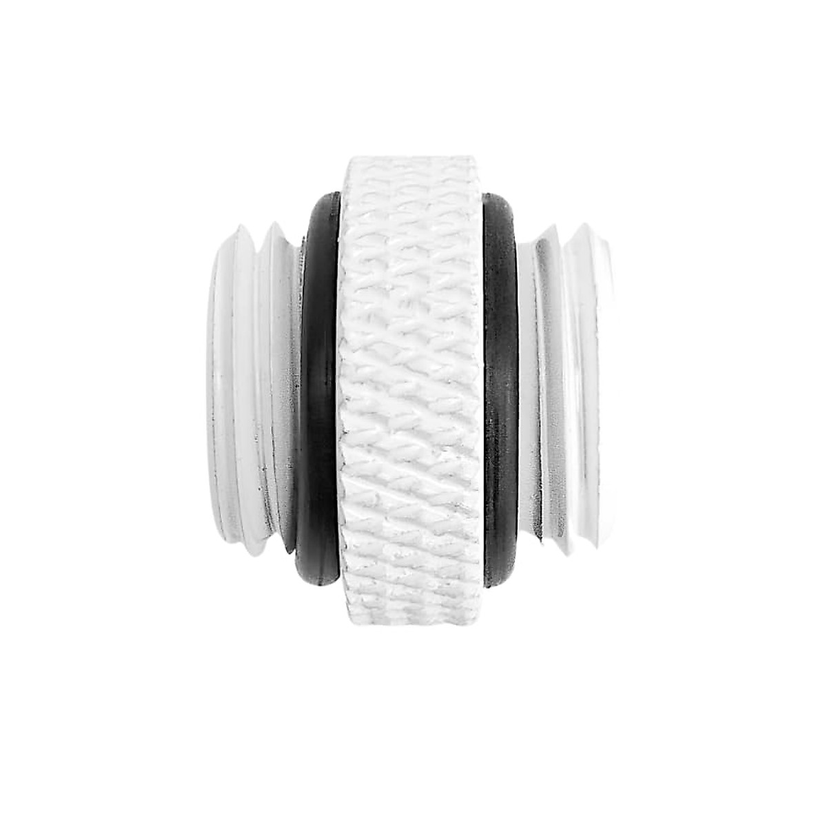 Dracaena.io 6 Pack G1/4" Thread, Male to Male Mini Extender Fitting with Tighten O-Ring, Brass Compression Fitting for PC, Premium Pipe Extension Fitting Adapter, White