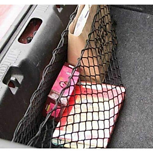 EACCESSORIES EA Rear Trunk Organizer Cargo Net for Mercury Sable 1996-2009 – Envelope Style Cargo Net for Sedan - Premium Mesh Car Trunk Organizer Vehicle Carrier Storage -Compatible with Sable