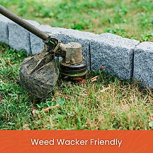 Beuta Greystone Right Turn Block – Landscape Edging for Lawn & Garden, Easy No Dig Installation and Connects to Other Beuta Blocks, Heavy Duty Composite Resin Flex Wall Stone - 1 pc.