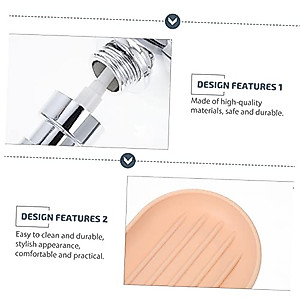 BETOOKY 1 Set Bathroom Set Hand Wash Dispenser Apothecary Storage Jar New Apartment Essentials Foaming Soap Dispenser Bathroom Décor Accessories Soap Dish Black Necessity Bohemian Plastic