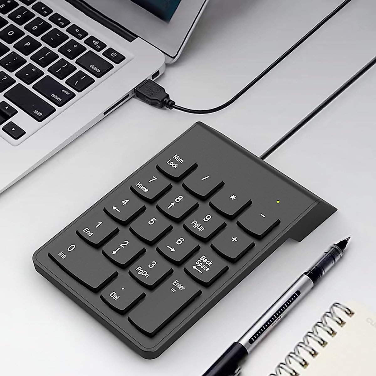 USB Numeric Keypad Numpad Portable Slim Mini 10 Key Number Pad Keyboard for Laptop Desktop Computer PC, Compatible with ChromeBook Surface Notebook, Tax Accountant Calculate Office Travel & Home