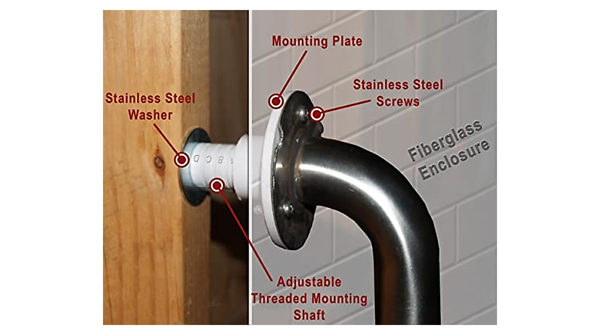Solid Mount Grab Bar Kit for Safe Bathroom Installations