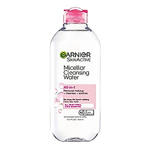 Garnier SkinActive Micellar Water for All Skin Types, Facial Cleanser & Makeup Remover, 13.5 fl. Oz, 1 count (Packaging May Vary)