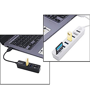 SHYPT USB Hub 2.0 Multi USB 2.0 Hub USB Splitter High Speed 6 USB Card Reader USB Extender for PC Laptop (Color : Black)