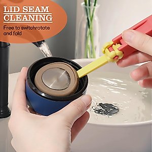 Ieesspd 3 in 1 Cup Lid Cleaning Brush Set - Multi-Functional, Efficient and Durable Brushes for Bottle Gap, Tight Spaces Cup and Portable Cup，Lid Cleaner with Brush(3 Pcs)