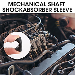 Jawfait 10Pcs Screw Drive Coupler Part for LiftMaster, Garage Door Opener Coupler Sprocket Parts, Black Shock-Absorbing Rubber Sleeve Compatible with LiftMaster Chamberlain Garage Door Opener