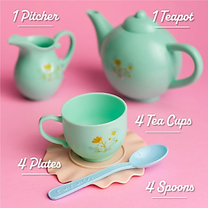 Tea Set Toys- Pretend Play Tea Party Set- Tea Party Playset for Little Girls by Altoi