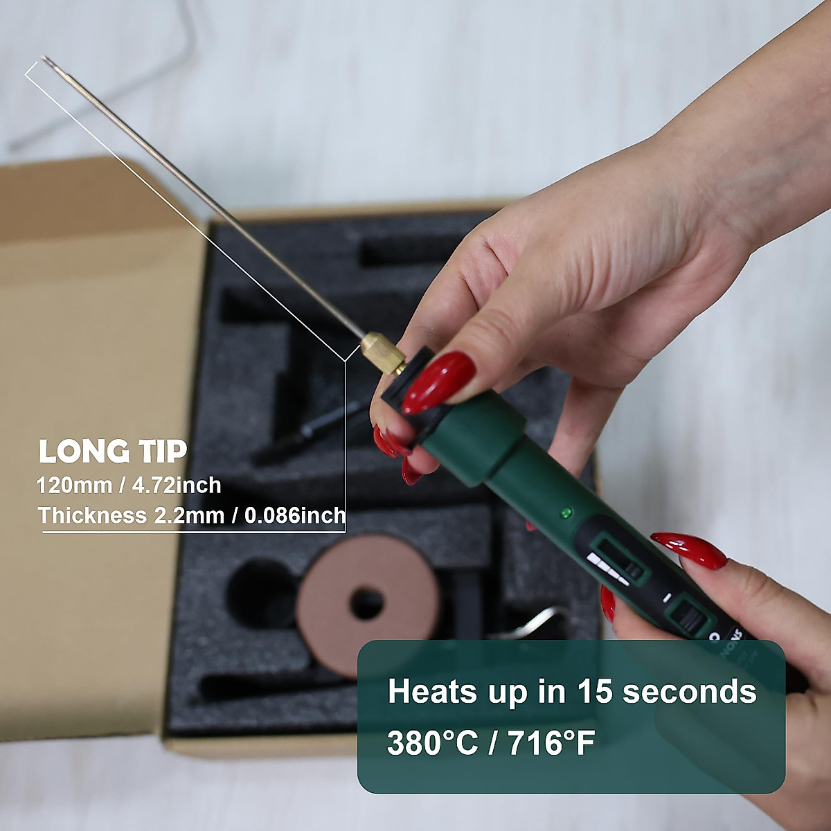 WINONS Hot Wire Foam Cutter with Temperature Controller and Light Indicator 27W, Upgraded WFC-0008 Styrofoam Cutter also can be used as a Hot Knife Foam Cutter and Polystyrene Cutting Tool (Kit of 10)