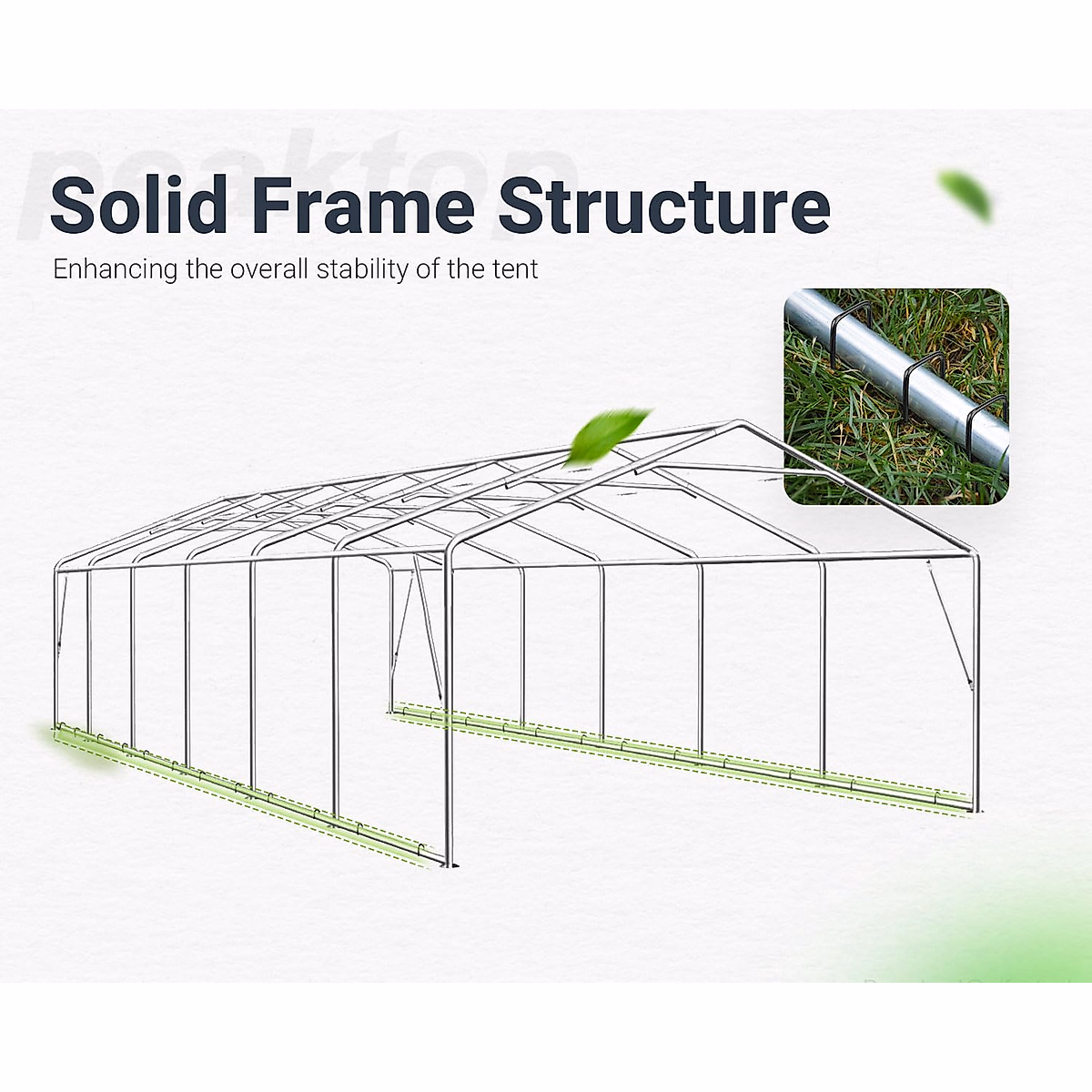 PEAKTOP OUTDOOR 20'X40' Party Tent Heavy Duty Wedding Tent Outdoor Gazebo Event Shelter Canopy with Carry Bags