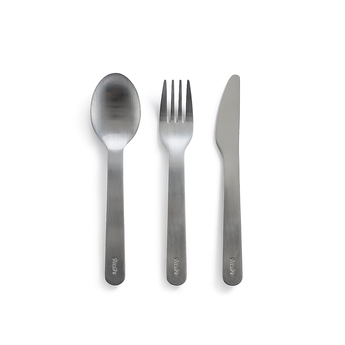Lékué 3 Piece Stainless Steel Cutlery Set with case, 6.6 x 1.8 x 1.1inch