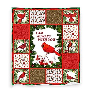 Cardinal Birds Throw Blanket Super Soft and Warm Flannel Blankets for Couch Sofa Cardinal Gifts for Kids and Adults