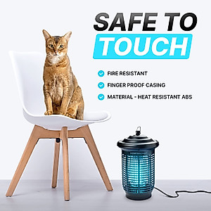Electric Black Outdoor Mosquito Zapper 25W Total Power - Waterproof Zapper - Indoor Mosquito Repellent Fly Traps - Outdoor Bug Killer Fly Zapper Indoor
