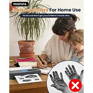 PhoFuta M832 Portable Printers Wireless Travel 300dpi,Small Inkless Thermal Printer for Phone & Laptop, Bluetooth Compact Printer for Mobile Office Home, Support A4 & 8.5 x 11 US Letter Thermal Paper