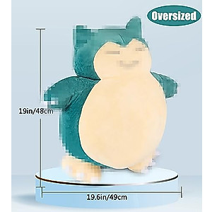 Reinbow 19.6 Inch Jumbo Plush Anime Pillow Toy, Oversize Super-Soft Plushies Stuffed Doll for Kids Adults, Birthday Christmas Easter Gift