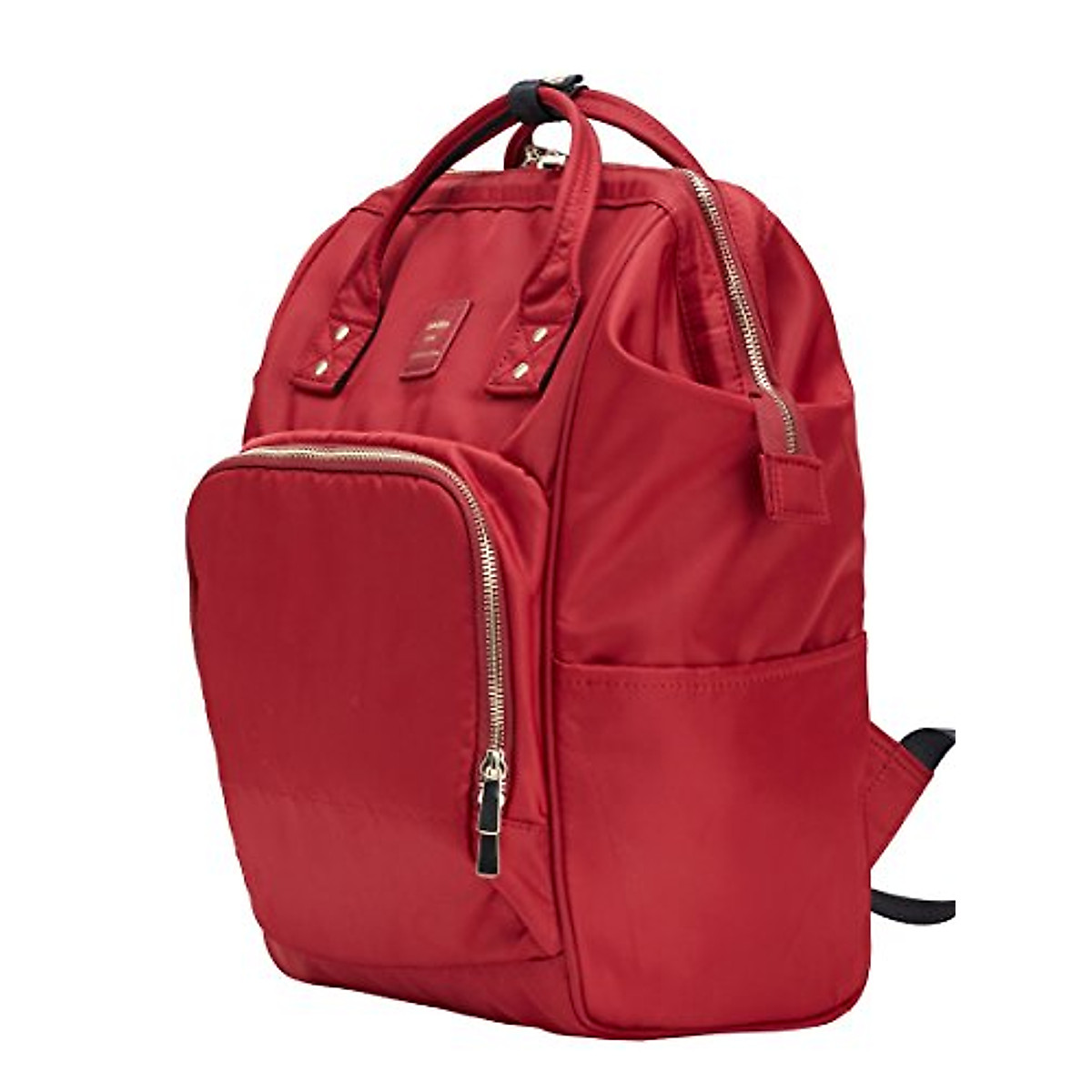 Kah&Kee Nylon Backpack Diaper Bag with Laptop Compartment Waterproof Work Travel School for Women Man (Wine)