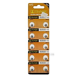 Tianqiu 10PCS Ag0 Lr521 379 Sr521Sw Alkaline Battery