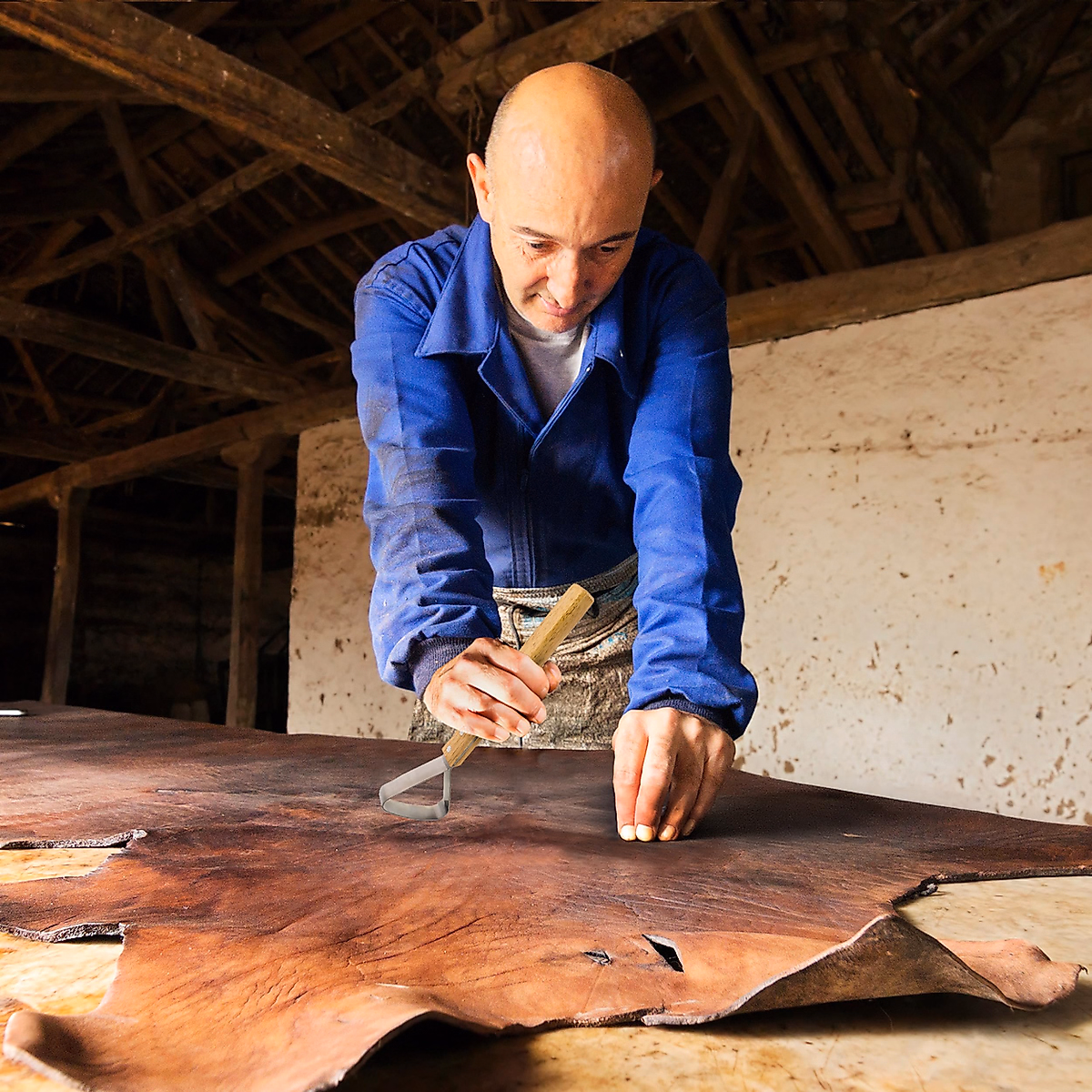 Redneck Convent Pelt Scraper Fleshing Tool, Hide Scraper Flesher – Hide Tanning Kit, Leather Making Tools, Taxidermy Supplies