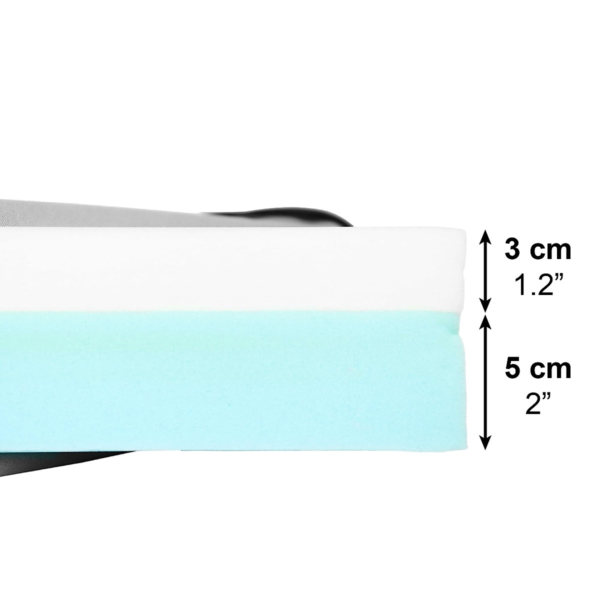 Pepe - Wheelchair Cushions for Pressure Relief (16.5"x16.5"x3"), Memory Foam Seat Cushion for Tailbone Pain Relief, Butt Pillows for Sitting, Pressure Relief Seat Cushion - Made in Europe