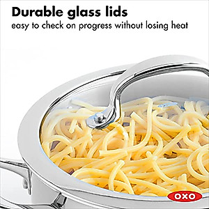 OXO Good Grips Tri-Ply Stainless Steel Pro 3.5QT Covered Saucepan