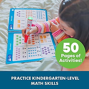 Educational Insights Hot Dots Let's Learn Kindergarten Math - Kindergarten Math Workbook, Classroom Essentials, Ages 5+
