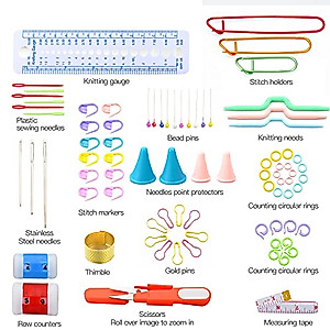 Crochet Hooks Set Home Crochet Hook Kit, 110 Piece Knitting & Crochet Supplies DIY Kits, Including Sewing Needles, for Crochet Needle for Beginners, and Seasoned Crochet Lovers