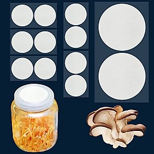 Synthetic Filter Paper Sticker 90 mm 0.3 μm PTFE Filter Disc Strong Adhesive Patch for Buchner Funnel Mushroom Cultivation (12pcs)