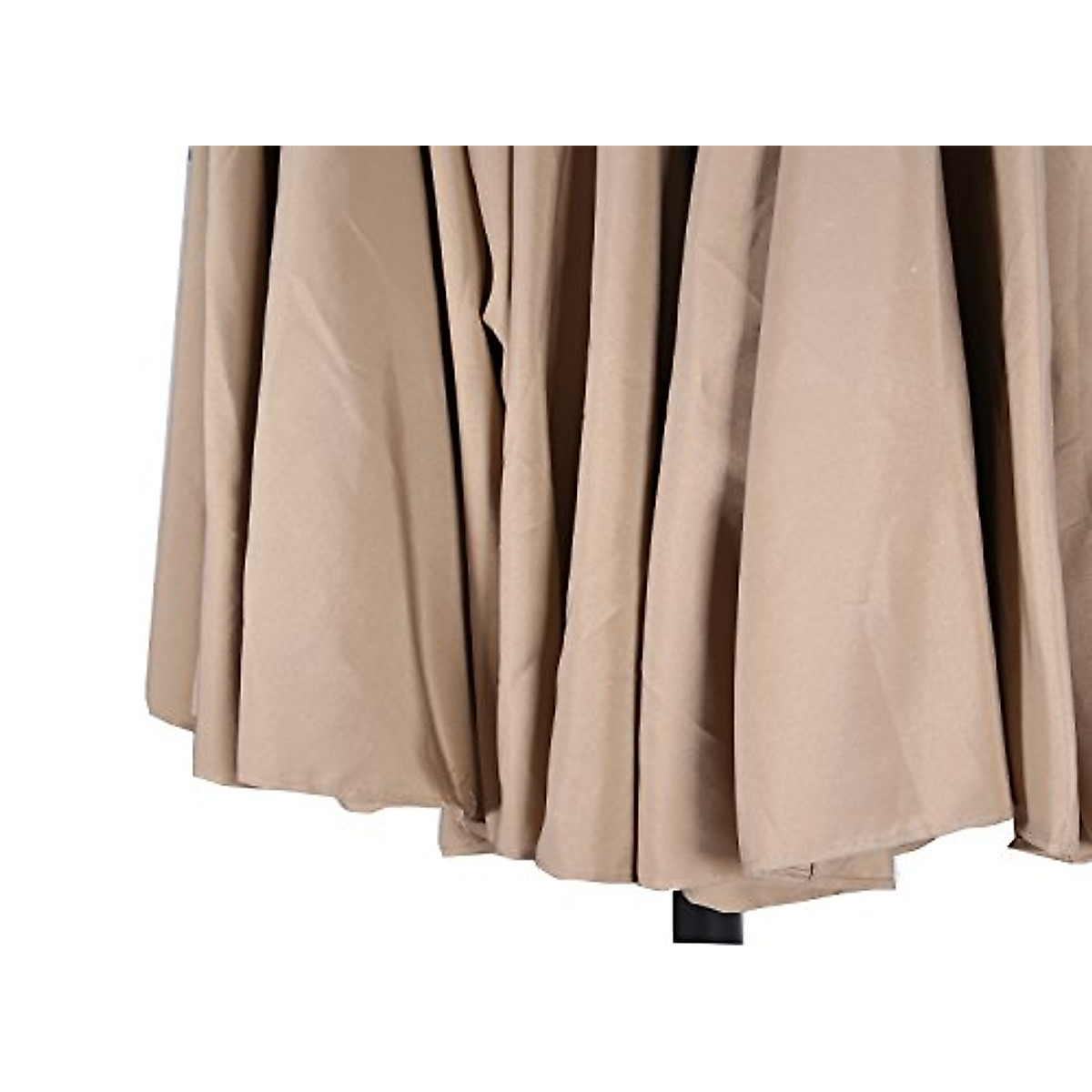 PATIO TREE 15 Ft Outdoor Umbrella Double-Sided Market Patio Umbrella with Crank, 100% Polyester, Base Included (Beige)