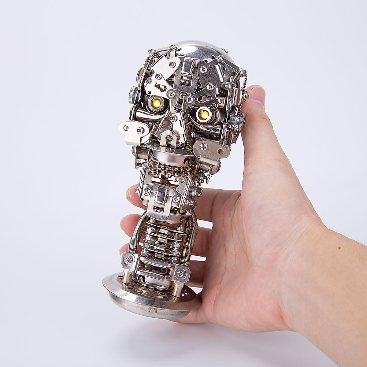 3D Steampunk Skeleton Metal Puzzle, Trendy Skeleton Model Mechanical Movable DIY Assembly Kit with Tool, 3D Puzzles Ornaments Gift for Adults Kids- 4 Hours (200+PCS)