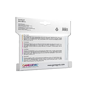 Closable Inner Sleeves | Pack of 100 Clear Standard Card Game Sleeves | Extra-High Clarity | Professional Protection for Up to 100 TCG Decks, Card Games and Board Games | Made by Gamegenic