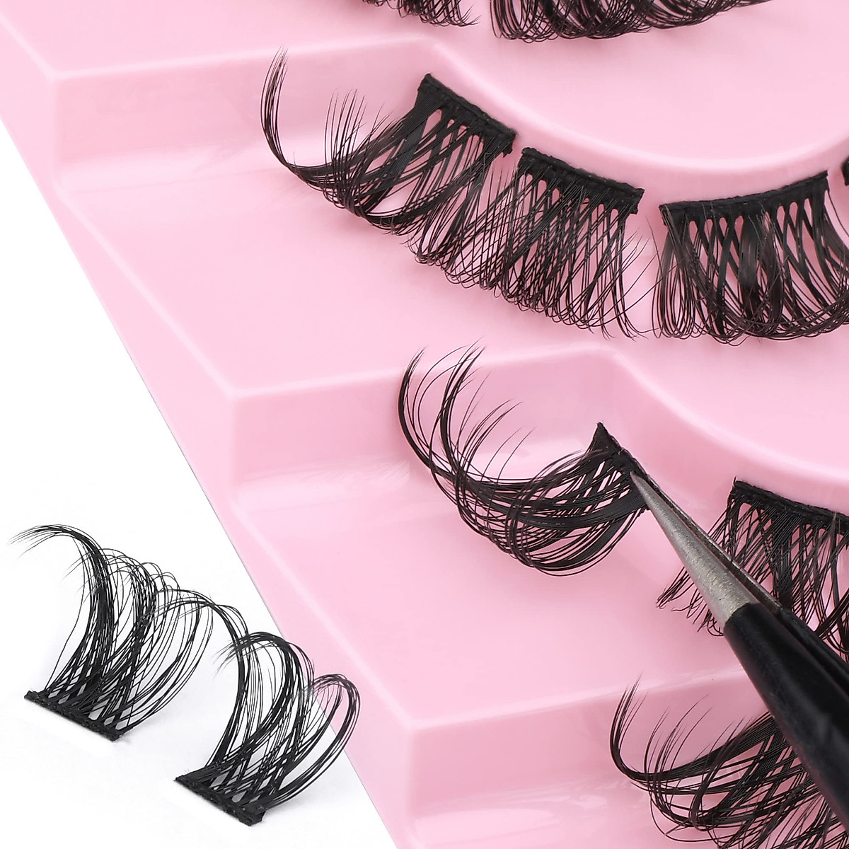 Natural Lash Clusters D Curl False Eyelashes 14mm Wispy Individual Lashes Extensions DIY Mink Lashes Multipack by calphdiar