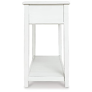 Signature Design by Ashley Kanwyn Farmhouse 3 Drawer Sofa Table, Whitewash
