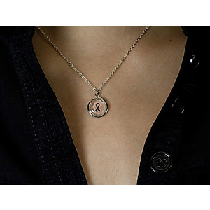 LovePendants 16-18" Sterling Silver Necklace in White Swarovski Crystal with Engraved and Enameled Orange Awareness Ribbon Symbolizing LEUKEMIA, MS, KIDNEY CANCER AND COPD.