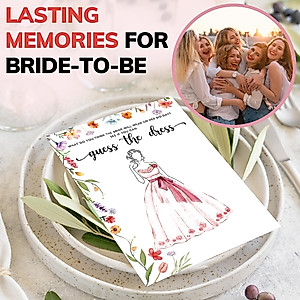 STOFINITY Hilarious Bridal Shower Games 30 Guests - Set Of 4 Couples Wedding Shower Games For Wildflower Bridal Shower Decorations, Fun Bridal Shower Bingo Game Cards, Floral Bridal Party Games (5x7)