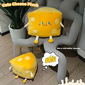 Goylmc Cheese Stuffed Toys - Food Bread Plush Pillow - Home Decoration Christmas Birthday Gift for Kids Boys Girls (Small)