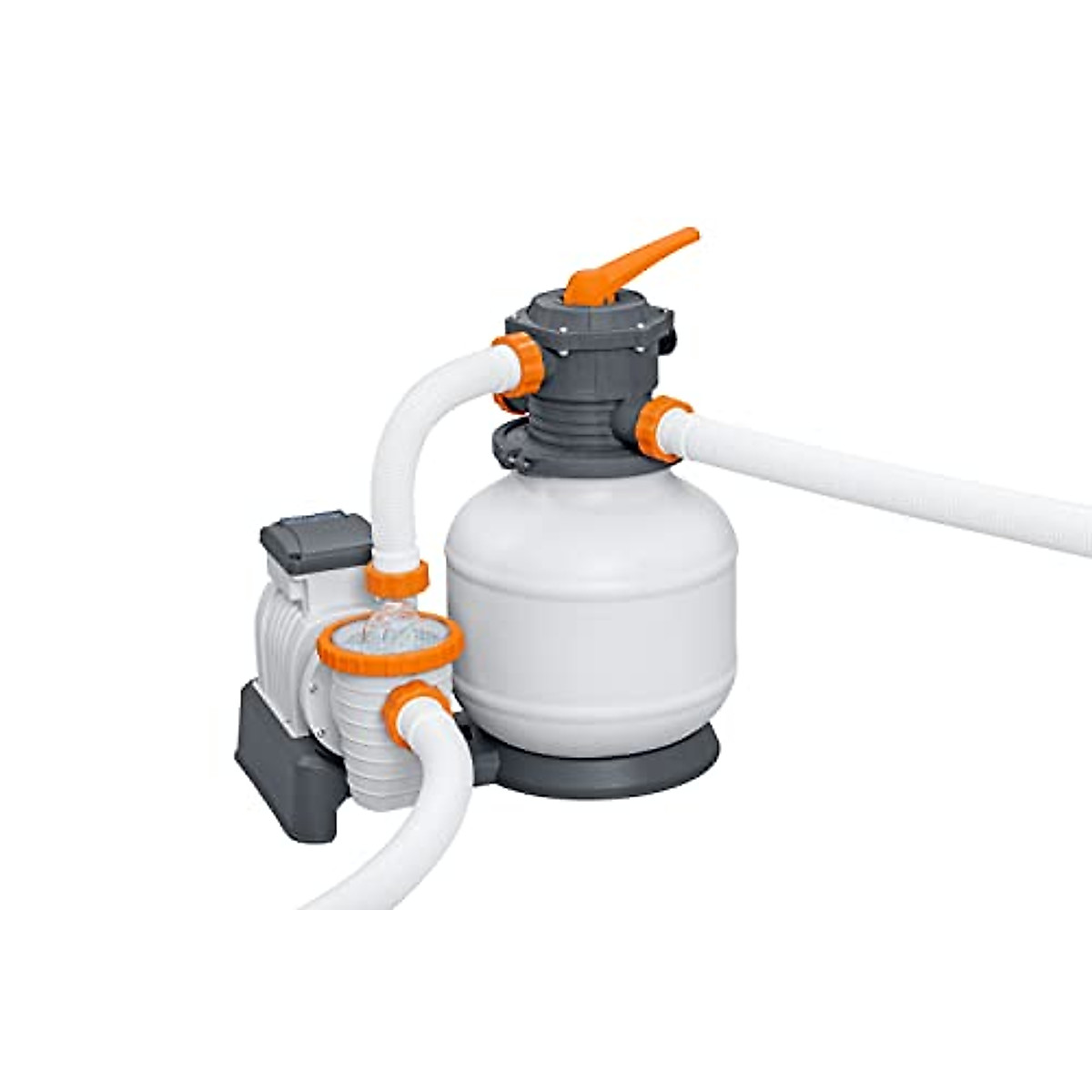 Bestway Power Steel 31' 4" x 16' x 52" Rectangular Metal Frame Above Ground Swimming Pool Set with 2,200 GPH Filter Pump, Ladder, and Pool Cover