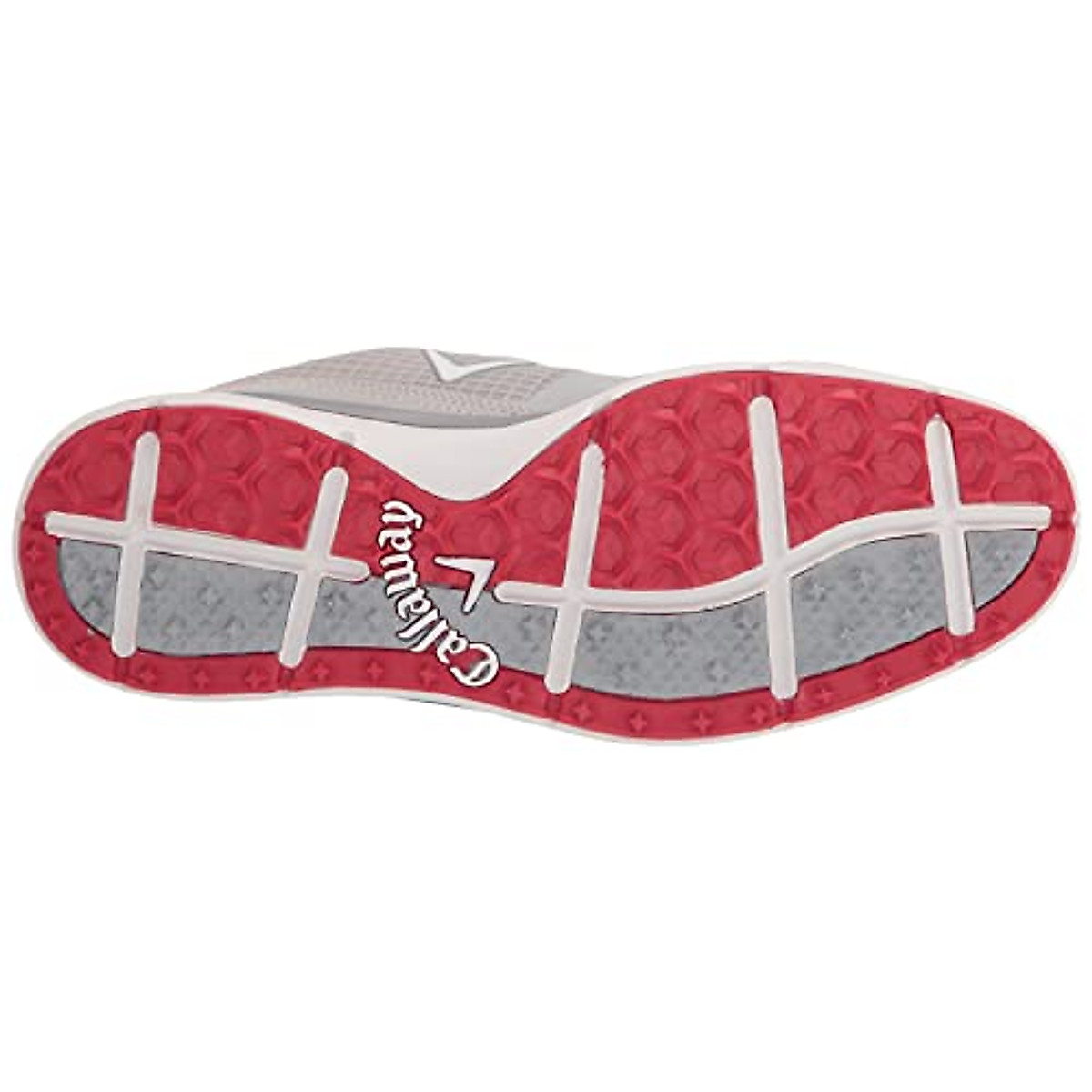 Callaway Men's Oceanside v2 Golf Shoe, Grey/Red, 10.5 Wide