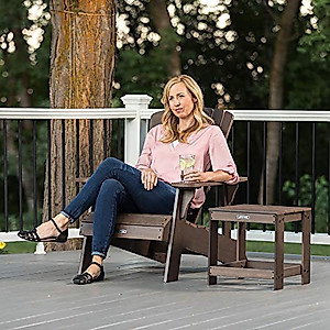 Lifetime 60293 Adirondack Chair and Table Set, Rustic Brown