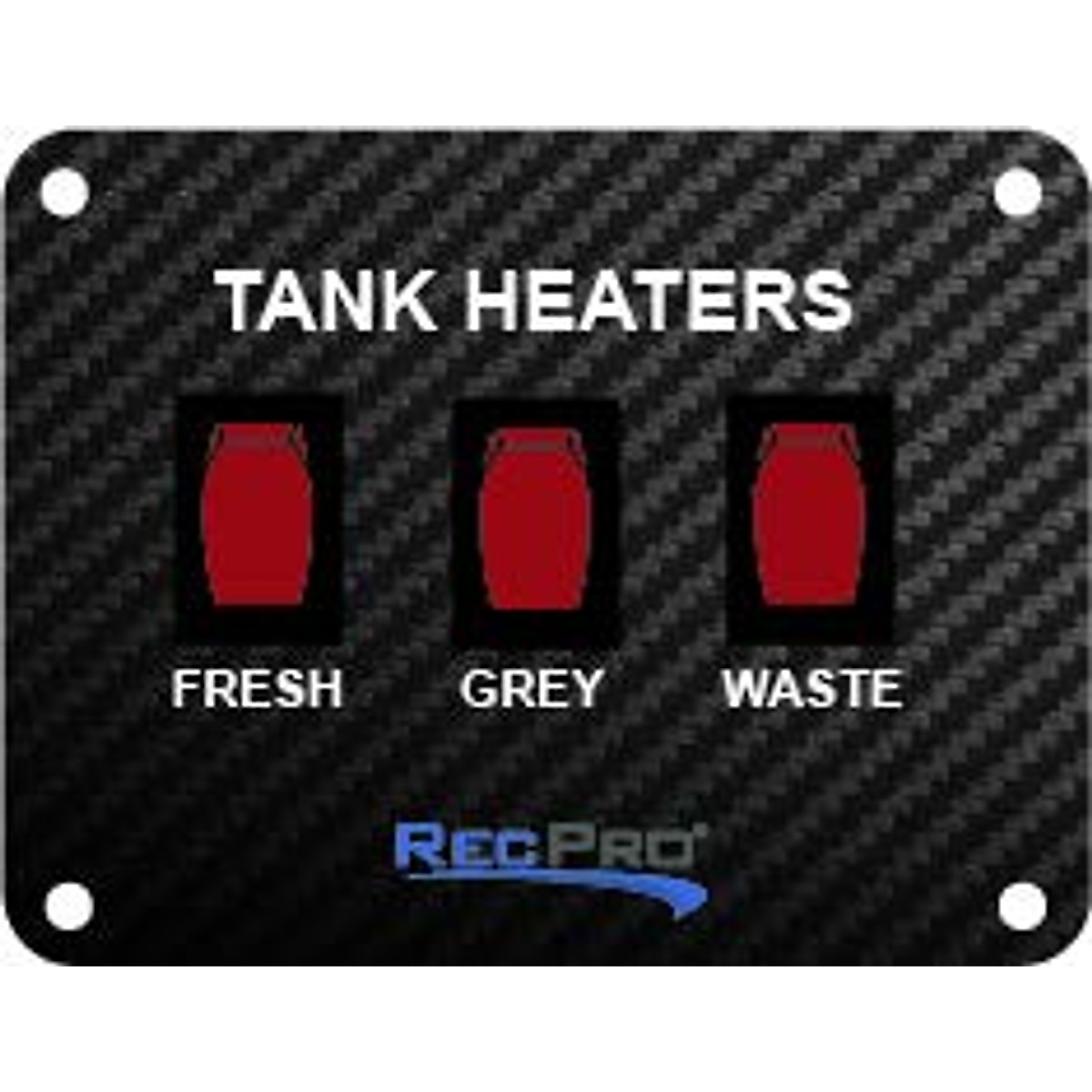 RecPro RV Tank Heater Pad Kit | 12" x 18" | Fresh Water | Gray Water | Holding Tank | Up to 50 Gallons | 12V | Includes Toggle Switch and Wire | Pipe Elbow Heating Pad Included (3 Pads)