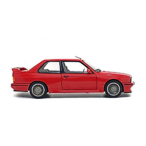Solido S1801502 1990 BMW E30 M3 Die Cast Car, Red, 1:18 Scale