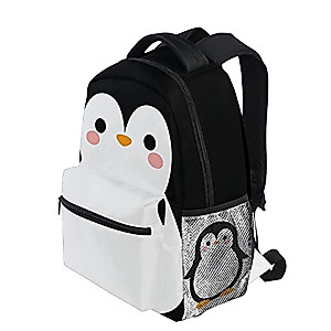 Kcldeci Penguin Laptop Backpack Student Backpacks School Bag Bookbag Travel Daypack Shoulder Bag Fits 14inch Laptop